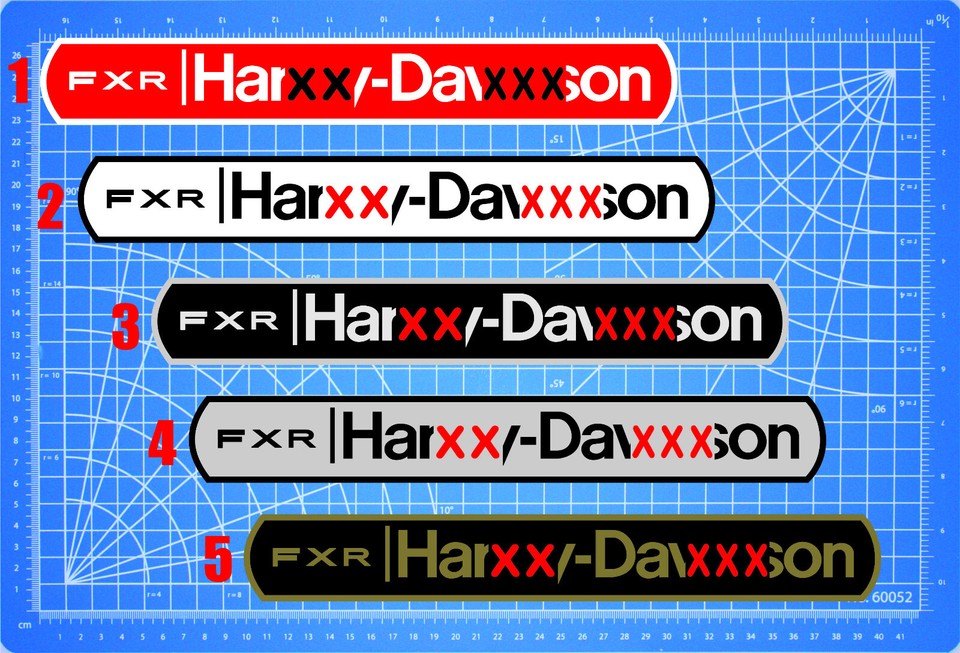 Harley FXR Vinyl Decals Vintage Style Suitable Fits Gas Tank Stickers ...