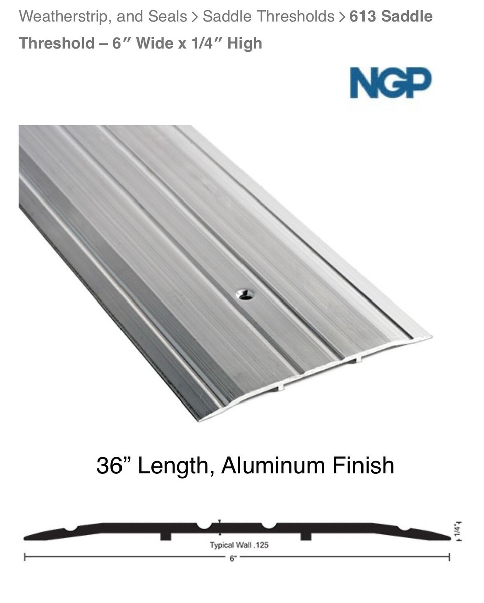 Commercial Aluminum Thresholds Barzen #TF12 | 12" Wide Threshold