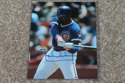 LEON DURHAM AUTOGRAPHED CUBS 8X10 PHOTO | eBay