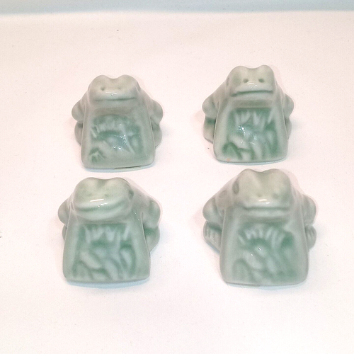 Set Of 4 Unusual ,Small Handmade Ceramic Frogs | eBay