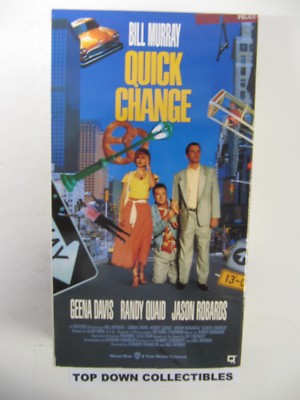 Quick Change, Bill Murray, Geena Davis, Jason Robards VHS Movie | eBay