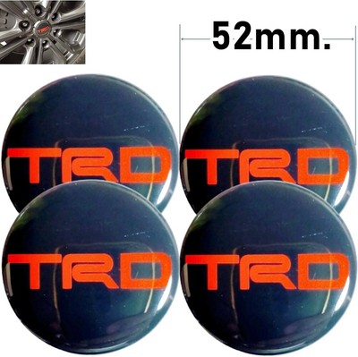C20 52mm X 4pcs Stickers Resin Reflect Logo Decor Emblem Wheels Center ...
