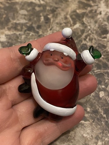 Santa Claus Lights Up Christmas Figure Brooch Pin Red Blue Green Works ...
