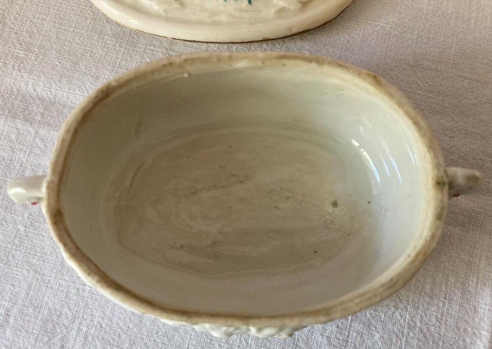 Victorian Porcelain Fairing Trinket Box 1880s Conta & Boehme Pond Swans ...