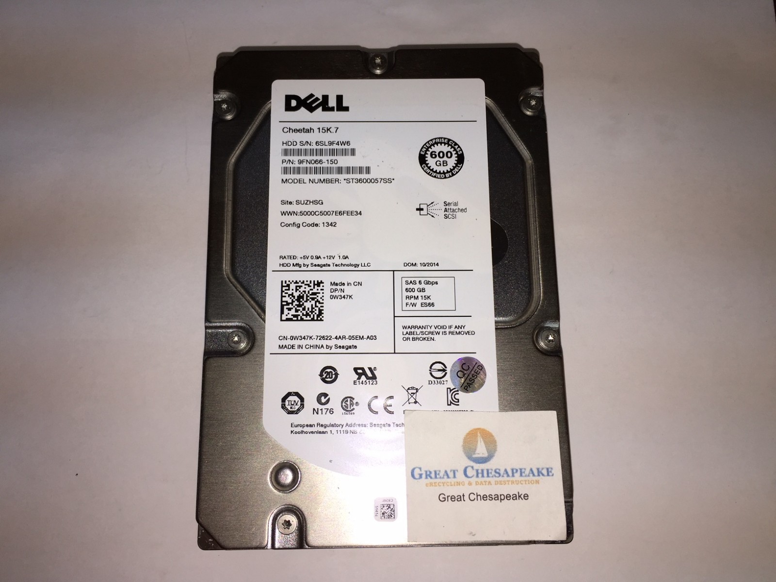 DELL Seagate Cheetah ST3600057SS 600GB 15kRPM 3.5" SAS TESTED ...