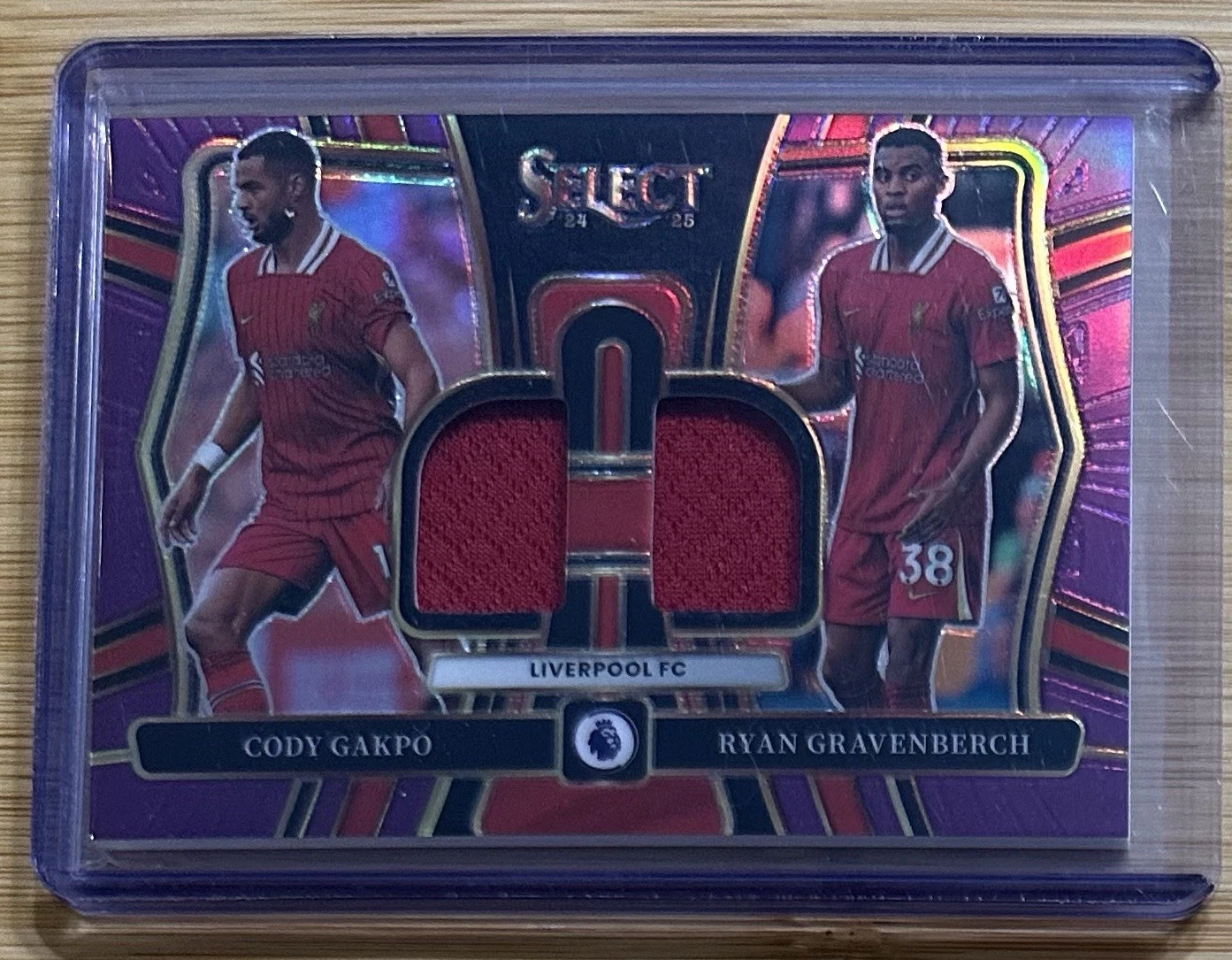 Cody Gakpo / Ryan Gravenberch 2024 Select Premier League #DS-LFC Dual Swatches Purple /49 Price ...