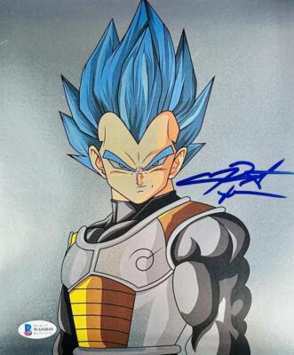 CHRIS SABAT SIGNED VEGETA 8X10 CHROME PHOTO DRAGON BALL Z DBZ ANIME BAS ...