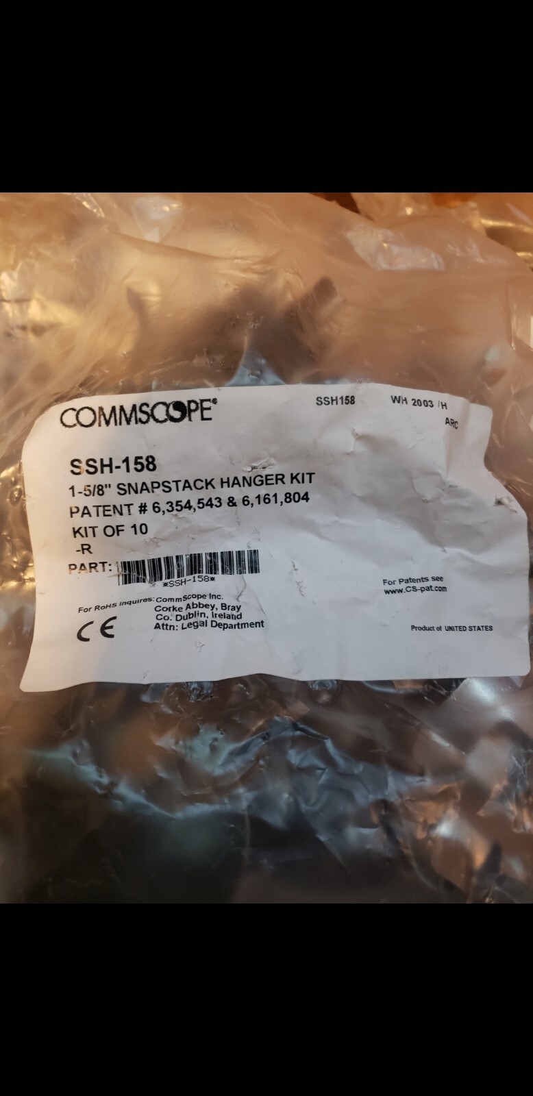 pack of 10 – Commscope SSH-158 Stackable Snap-in Hangers for 1-5/8” Coax. NEW in | eBay