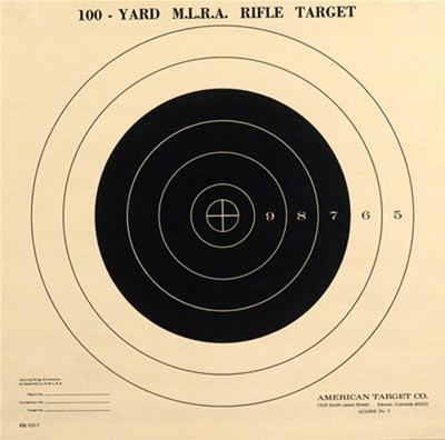 RB-100-7 Official 100 Yard M.L.R.A. Rifle Target [14" x 14"] on ...