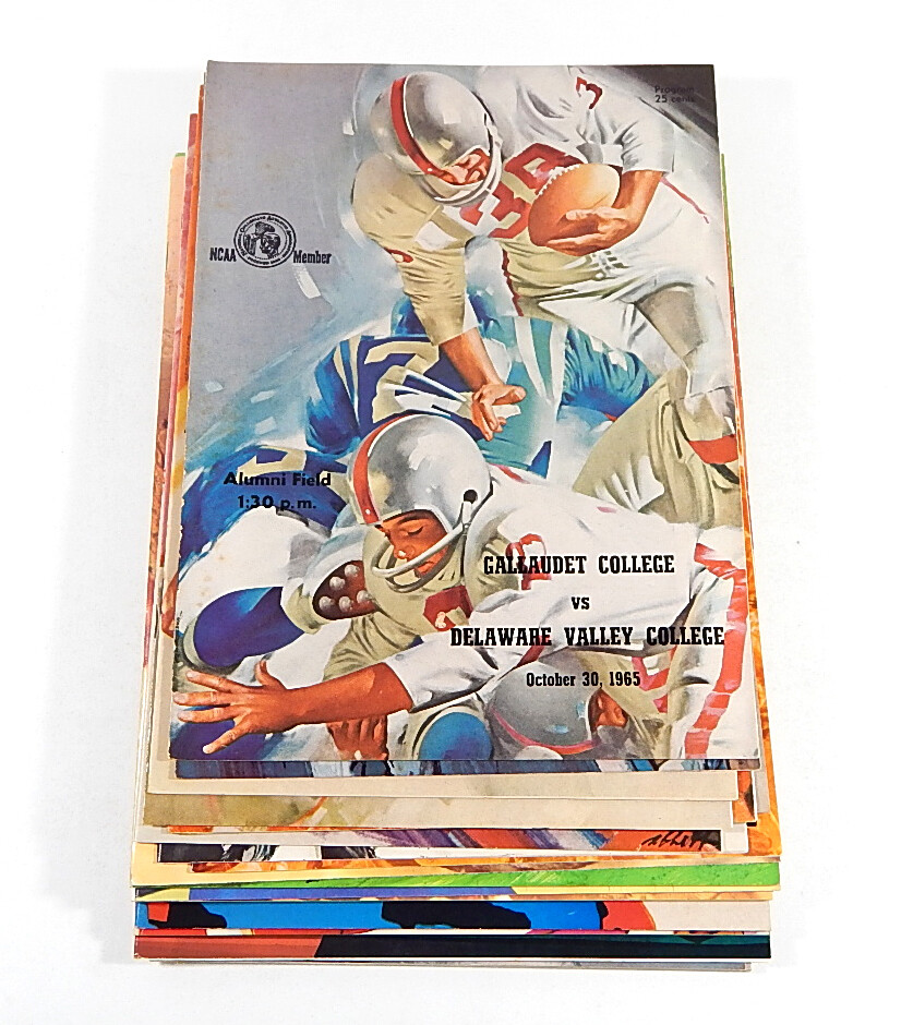 Lot of (22) Different 1965 to 1970 Delaware Valley College Football ...