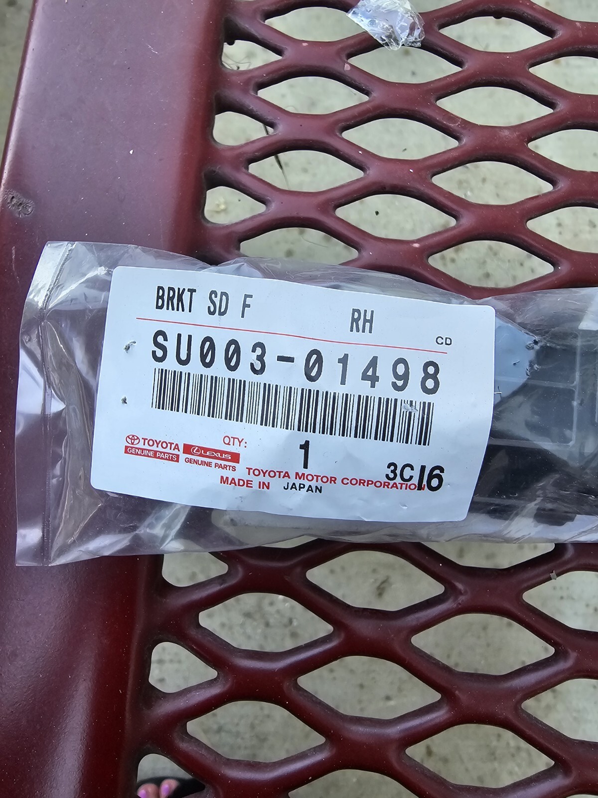 New SU003-01498 Toyota OEM Genuine SUPPORT, FRONT BUMPER SIDE, NO.2 RH ...