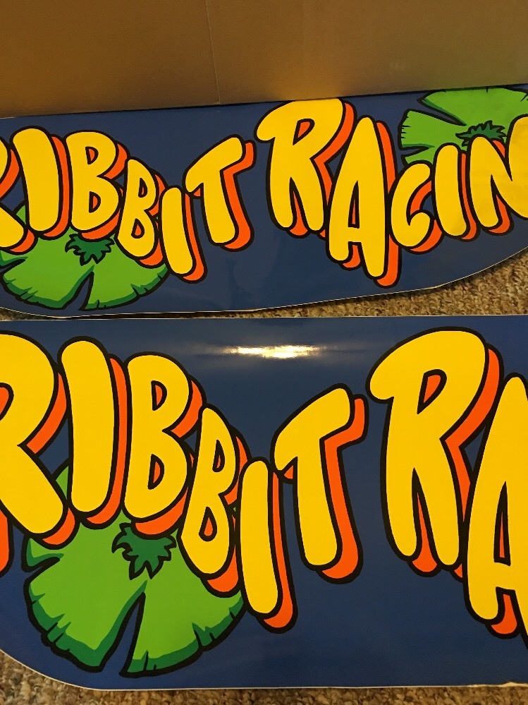 Set Ribbit Racin Arcade Vintage Side Art Stickers Decals Graphics NOS ...