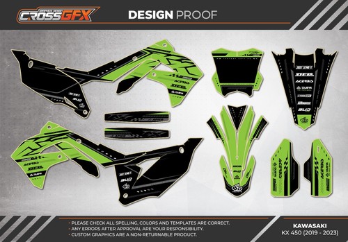 2019 2020 2021 2022 2023 KX 450 F Graphics Kit KAWASAKI KX450F KXF 450F ...