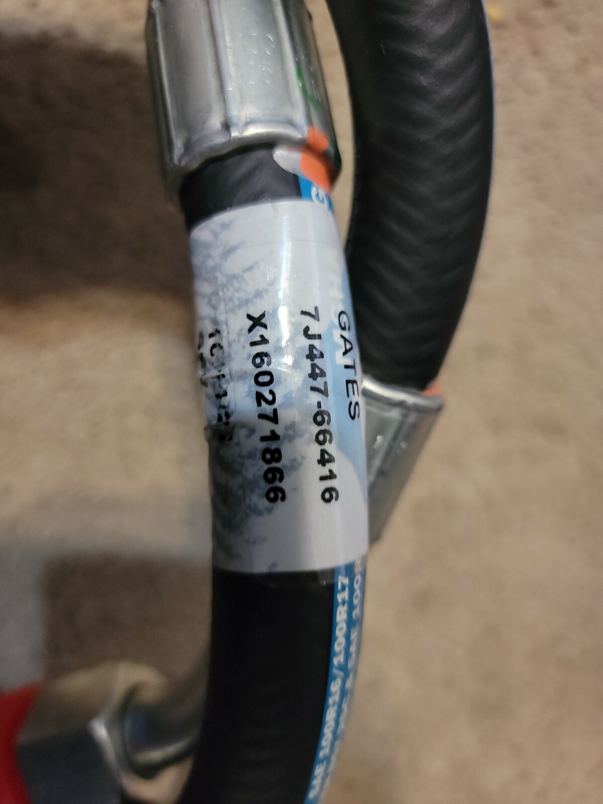 Kubota 7J447-66416 GATES 10 MXT 5/8" 250BAR HYDRAULIC HOSE FOR KUBOTA ...