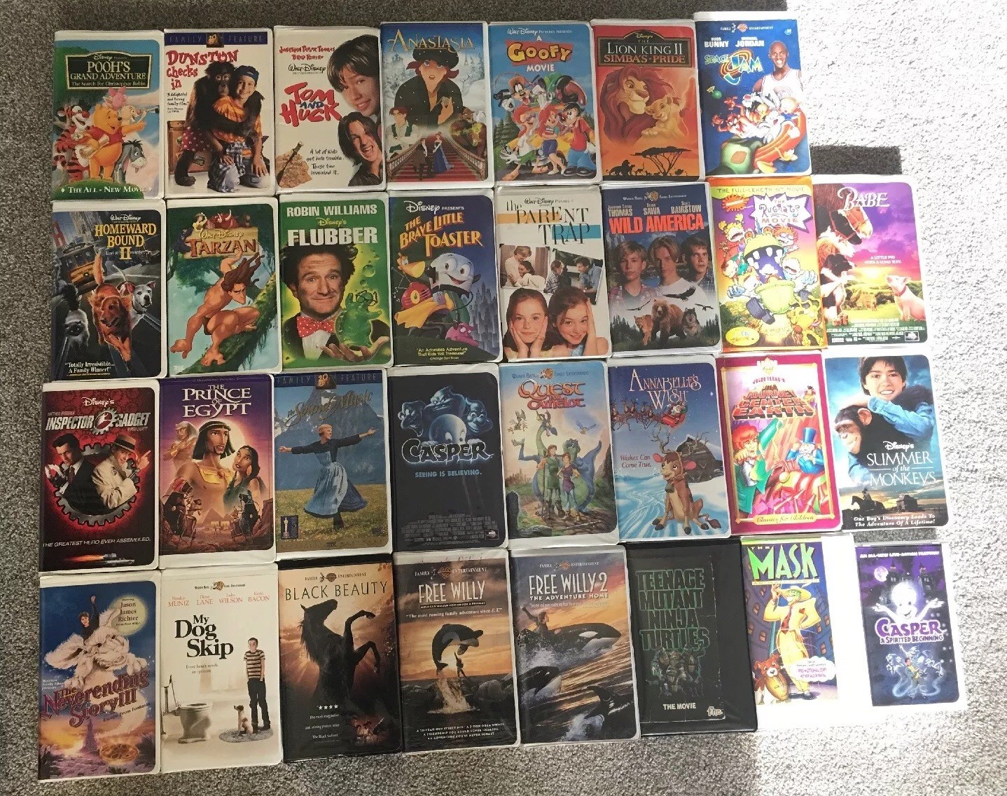 Lot Bundle Of 31 VHS Movies Disney Universal Warner Bros Hallmark ...