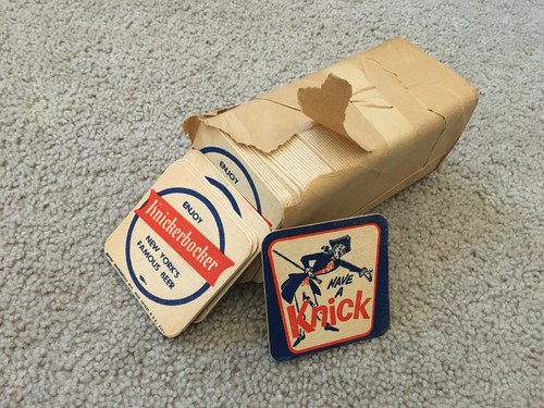 24 Vintage Beer Coasters Ruppert Knickerbocker Have a Knick LOT #1 USA ...