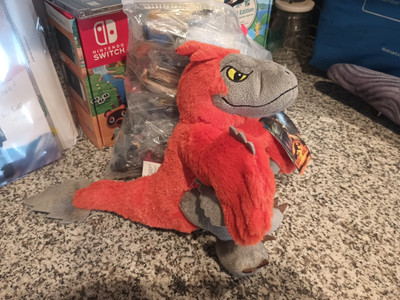 NEW Jurassic World Dominion Pyroraptor Plush Jurassic Park Toy Promo 10 ...