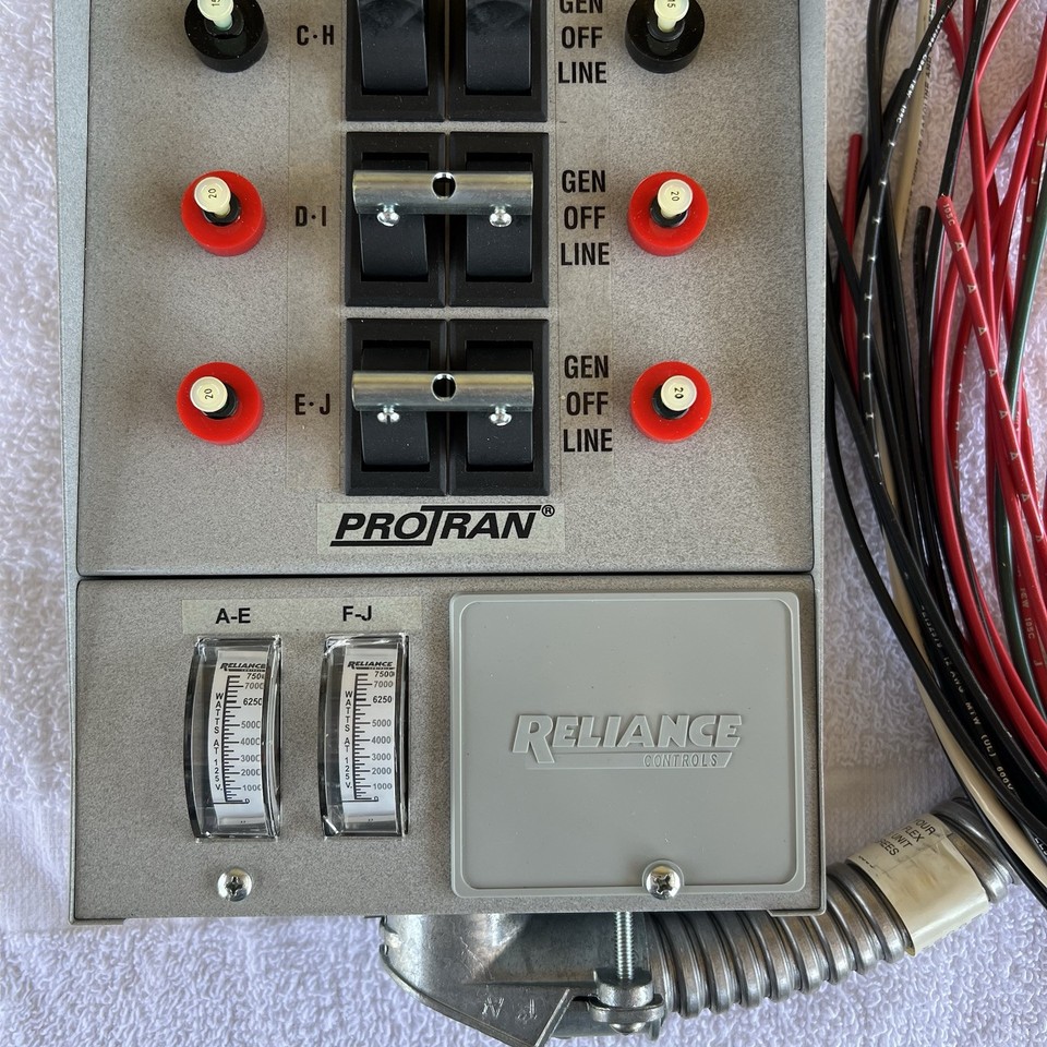 Reliance (51410C) 125/250V 50 Amp 10 Circuit Pro/Tran Indoor Transfer ...