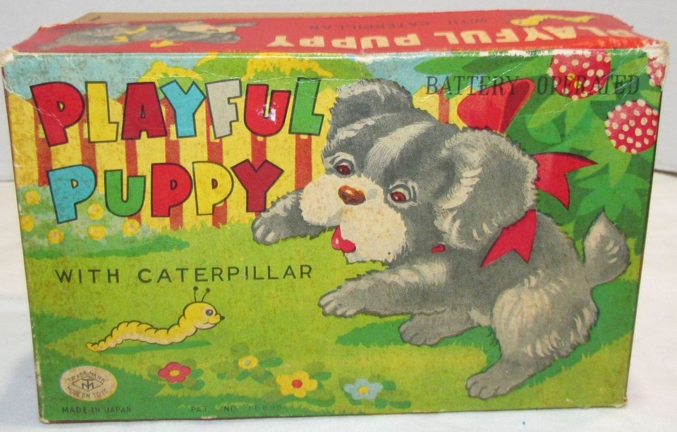 Playful Puppy With Caterpillar Battery Operated Toy, Modern Toys, Japan | eBay