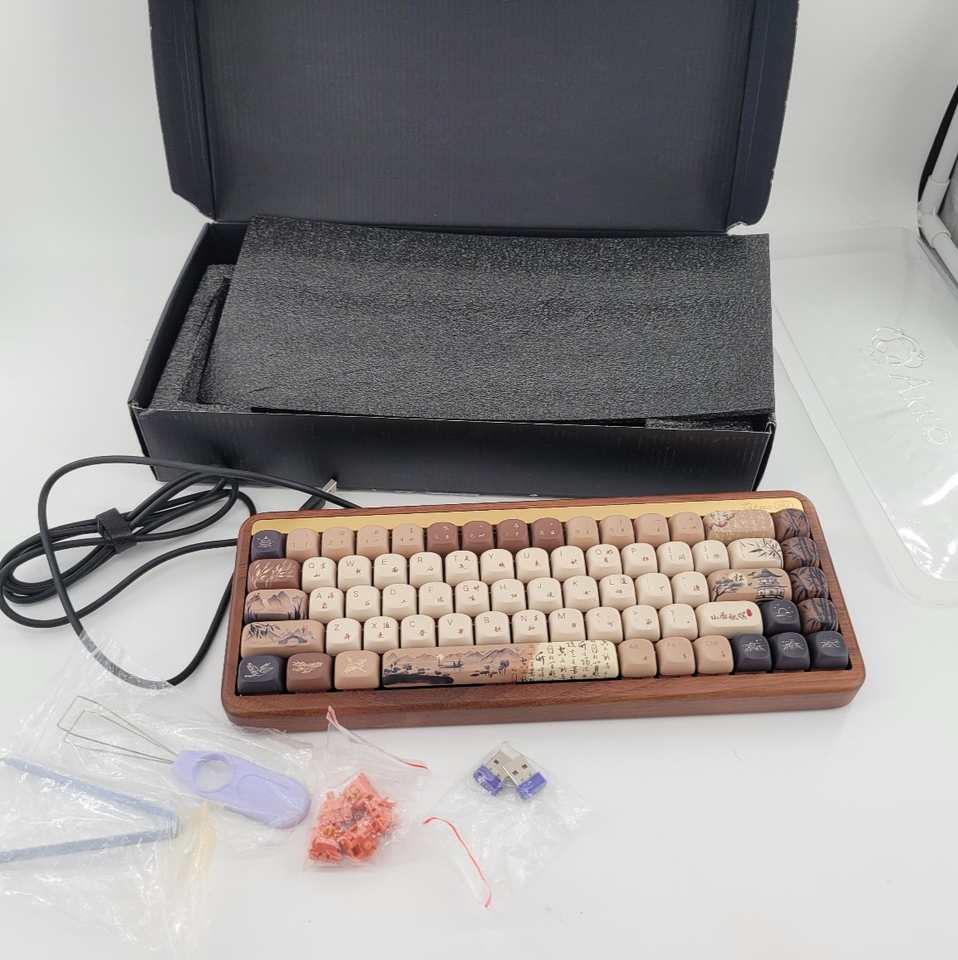 Akko Mechanical Keyboard MU01 Mountain Seclusion Solid Walnut Case | eBay