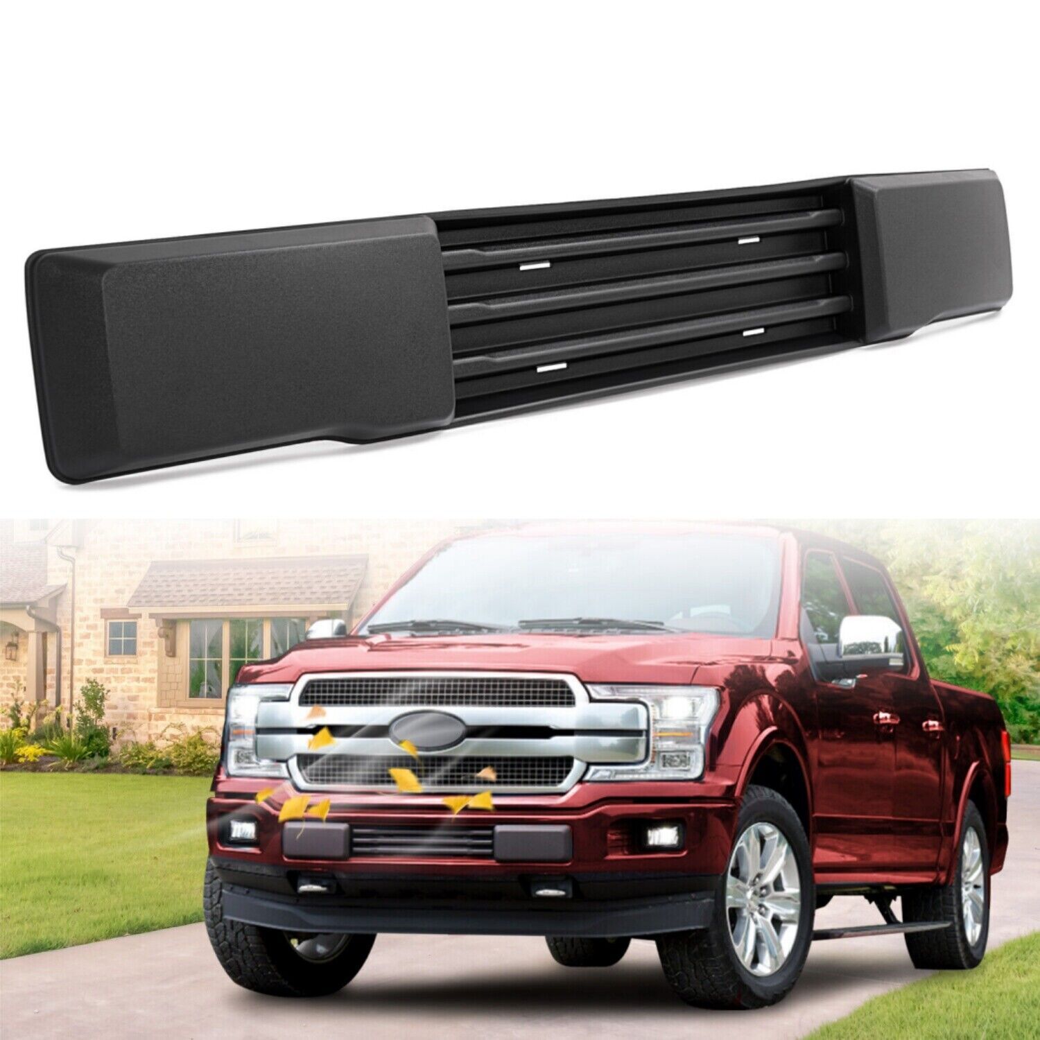 Fits For 2015 2016 2017 Ford F-150 Front Center Bumper Molding Trim ...