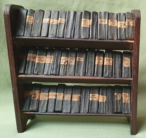 Collection of miniature Shakespeare Books in Wood Shelf | eBay