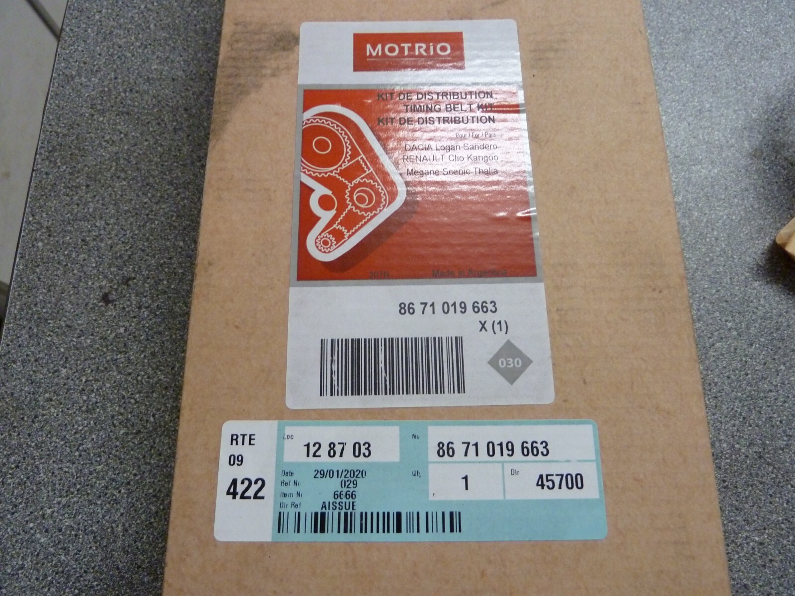 GENUINE RENAULT CLIO + KANGOO NEW TIMING BELT KIT PART NUMBER ...