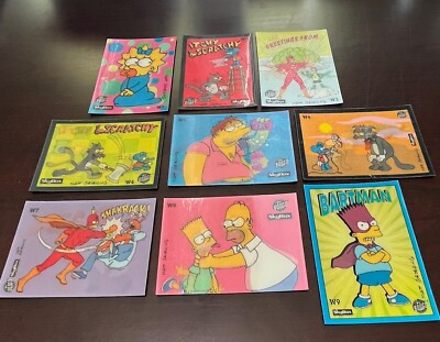 Complete Wiggle Card Set 1-9 – 1993 SkyBox Simpsons Trading Cards ...