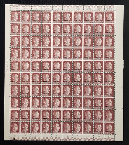 German Third Reich WW2 Occ. Ukraine Hitler Head Stamp Sheet 15pf MNH | eBay