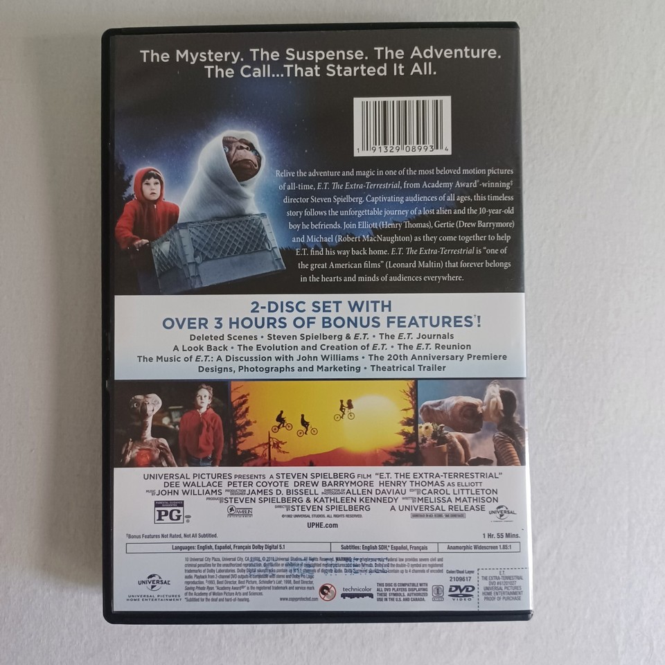 E.T. The Extra-Terrestrial (DVD, 2005, Single Disc Edition Widescreen ...
