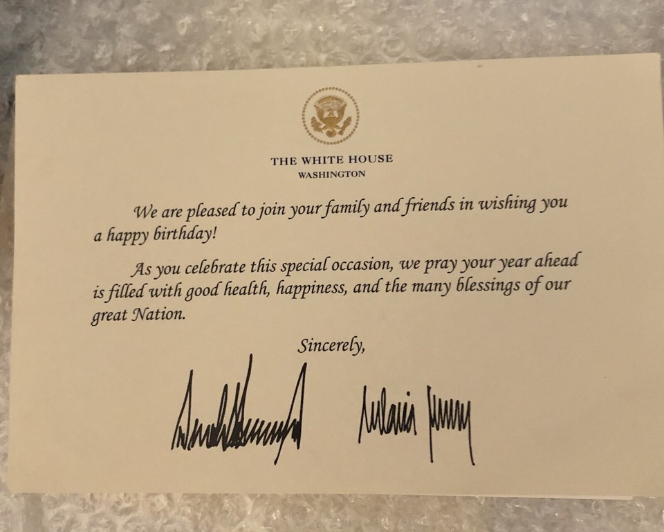 GW BUSH OFFICIAL WHITE HOUSE THANK YOU CARD & 2001 EASTER EGG RECIPE ...