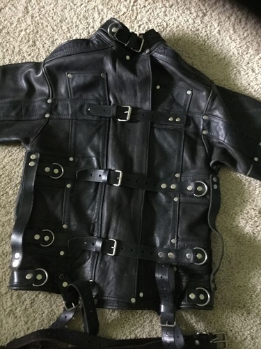 Men Leather Straitjacket Straight jacket without Locking Buckles | eBay