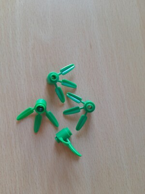 Lego 30176 Green Plant Brick 1 x 1 Round with 3 Bamboo Leaves x 4 | eBay UK