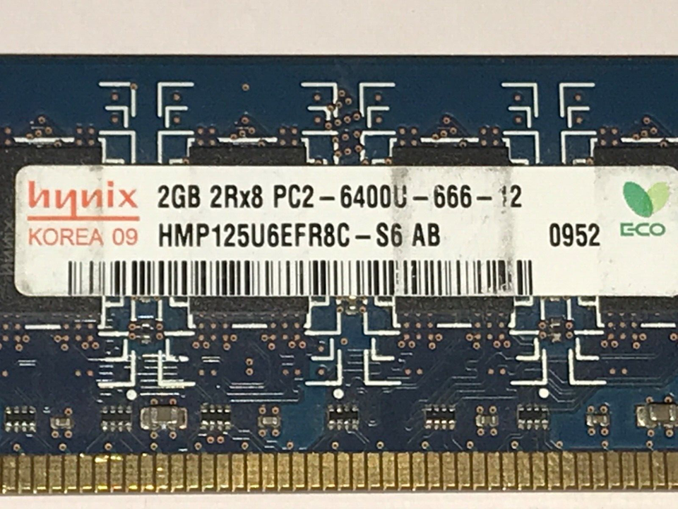 HYNIX 2GB 2Rx8 PC2-6400U-666-12 Desktop Ram HMP125U6EFR8C-S6 | eBay