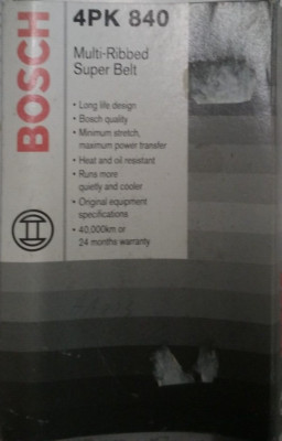 4PK840 - BOSCH - Multi Ribbed Drive Belt 4 Rib x 840mm | eBay