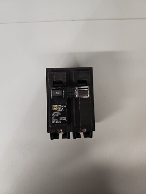 Square D HOM250 Homeline 2 Pole 50 Amp 120/240V AC Plug In Circuit Breaker | eBay