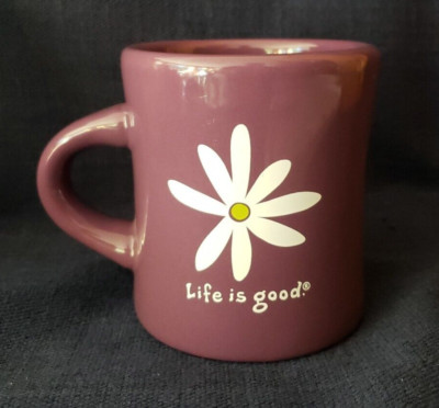 Life Is Good Mug Daisy Flower Do What You Like What You Do Purple Diner ...