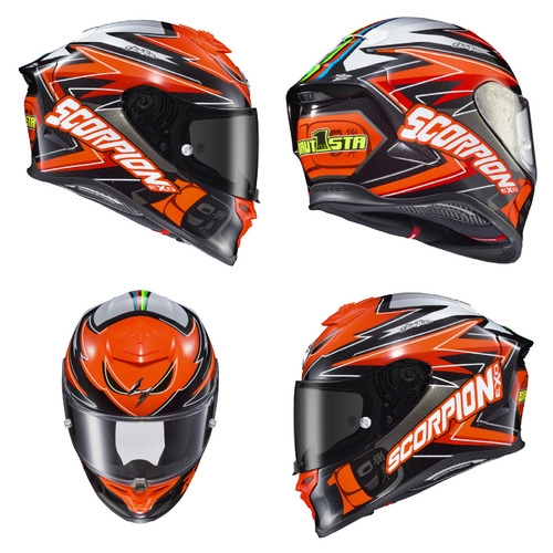 New Scorpion Exo R1 Exo-R1 Air Bautista Red Black Motorcycle Helmet DOT ...