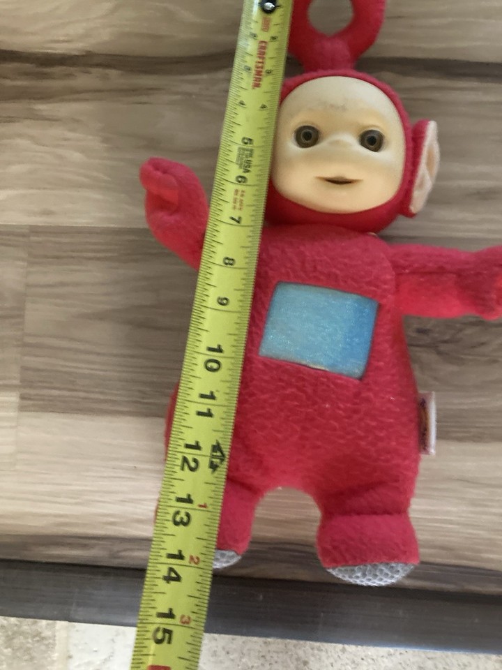 Vintage 1998 Teletubbies Talking 15" Tall Po Red Plush Doll Toy Works ...