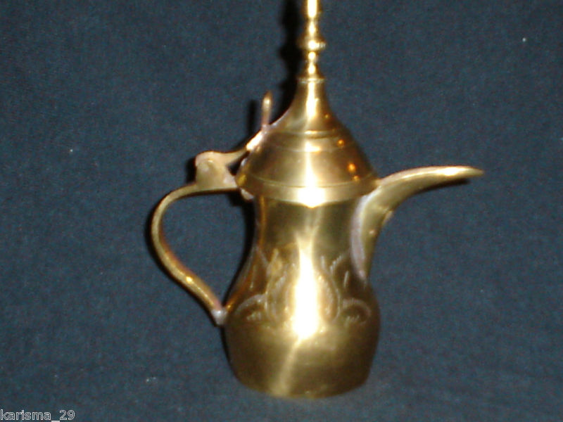 VINTAGE BRASS SAUDI MINI DALLAH COFFEE POT C1958 INDIA | eBay