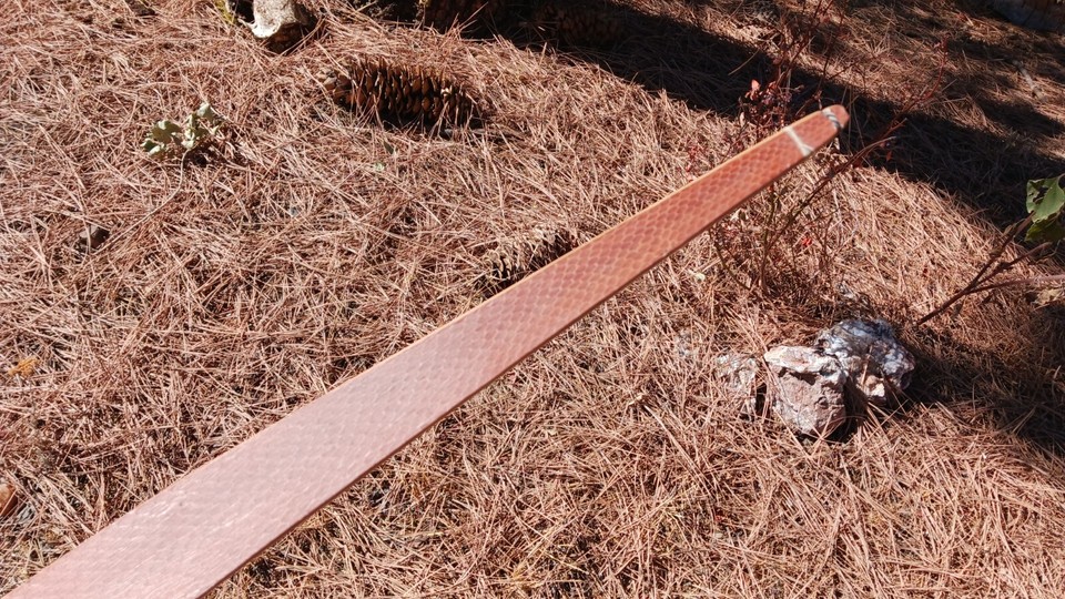 Custom Made Primitive Self Bow Hickory And Zebra wood. Sinew Suport ...