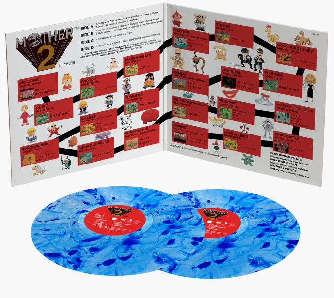 Mother 2 Video Game vinyl record soundtrack 2 LP Blue Marble VGM OST ...