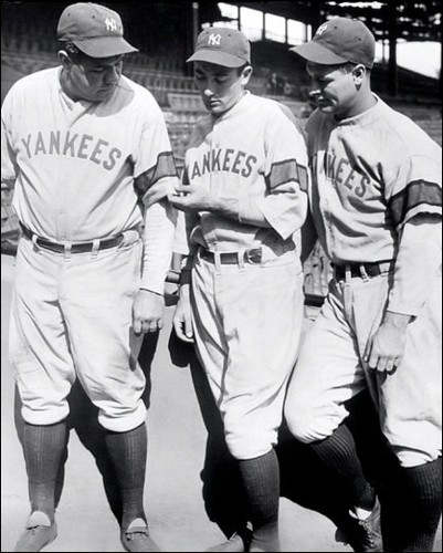 Babe Ruth Lou Gehrig Tony Lazzeri Photo 8X10 Yankees Miller Huggins ...
