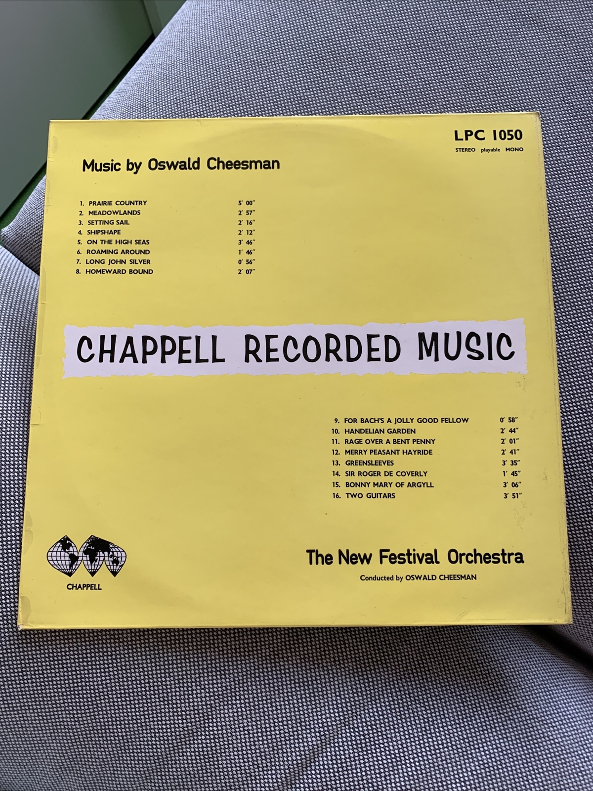 Chappell Recorded Music LP - Chappell Library LPC 1050 , Excellent ...