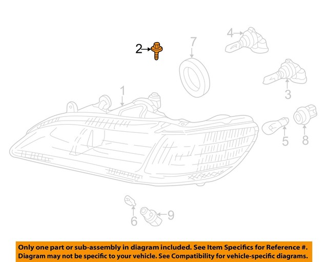 Genuine Honda Headlamp Assembly Bolt 934050601604 OEM for sale online ...