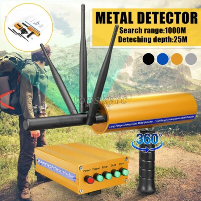 AKS Long Range Gold Metal Detector Gems Diamond Finder 3 Antennas ...