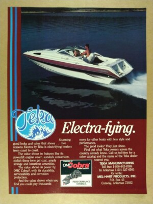 1989 Teka Electra 228 Boat vintage print Ad | eBay