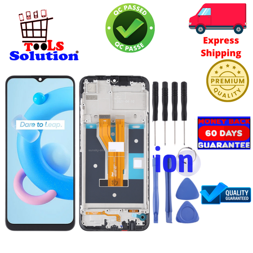 Display Pour Realme C21 RMX3201 Avec Frame Tactile Verre IPS Comme À ...