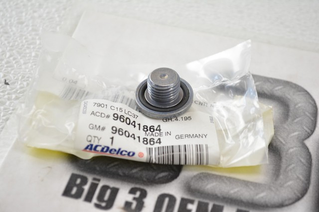 Engine Oil Drain Plug ACDelco GM Original Equipment 96041864 for sale ...