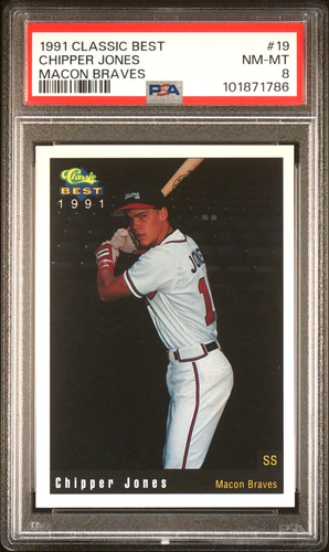 Chipper Jones ~ Classic Best ~ Macon Braves Set Card PSA 8 NM- MINT HOF ...